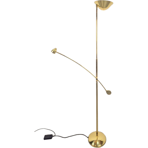 Bekijk Vintage Vloerlamp Vibia Design Messing Leeslamp Regency '80 op ...