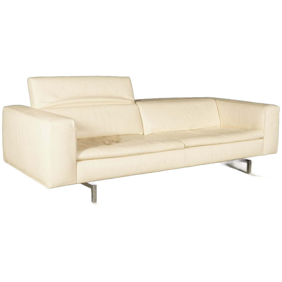 Jori 3-Zitsbank Leather Creme bij Reliving