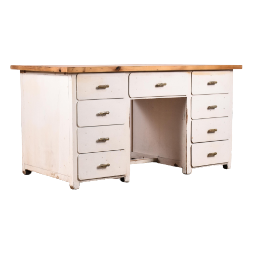 Vintage Bureau Wit bij Reliving