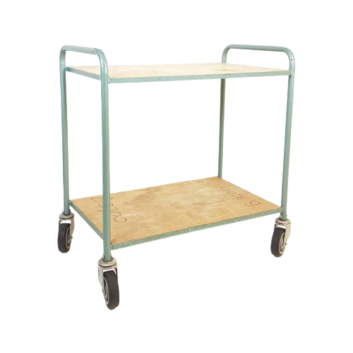 Vintage Rol Kar | Trolley | Plantentafel | Werkkar | Trolley | Vintage ...