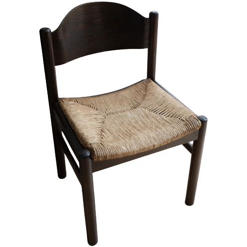 2 Vintage Eetkamerstoelen Met Rieten Zitting | Pastoe Stijl ...