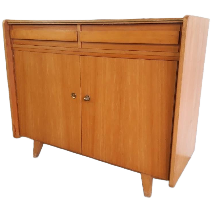 Vintage Ladekast Hout Bruin bij Reliving