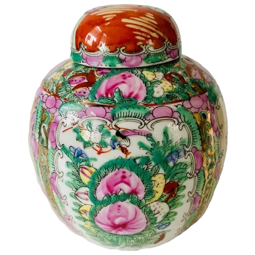 Bekijk Vintage Chinese Gemberpot Canton Rose Porselein op Reliving