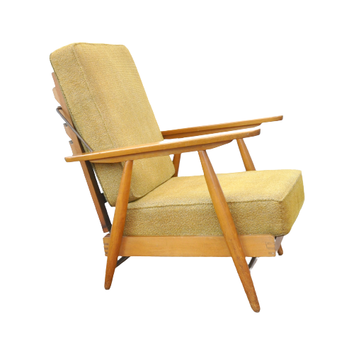 Bekijk Qf38 – Fauteuil Jaren 50 – Verstelbaar – Rookstoel op Reliving