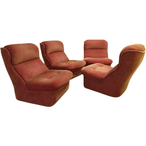 Bekijk 4 X Vintage Space Age Design Fauteuils, P/P/S op Reliving