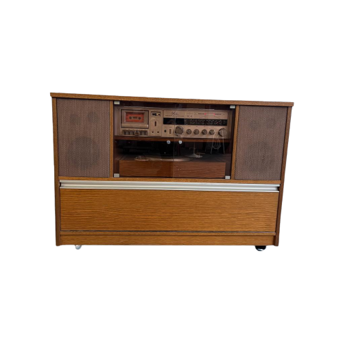 Bekijk Vintage Audiomeubel Audion: Platenspeler & Cassette & Radio op ...