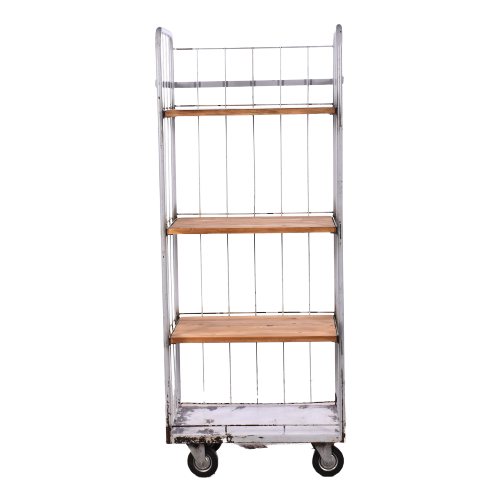 Vintage Rolstelling / Rolcontainer | Oud Winkelrek| Industriele ...