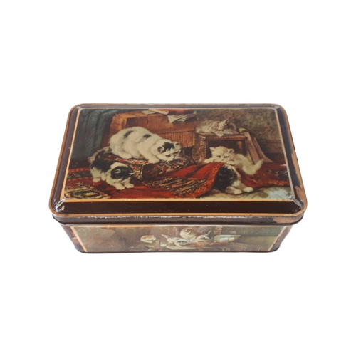 Bekijk Antiek Blik Poezen Afbeelding Poezen Blikje op Reliving