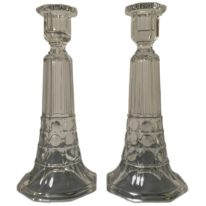 Val Saint Lambert Kandelaar Glass White bij Reliving