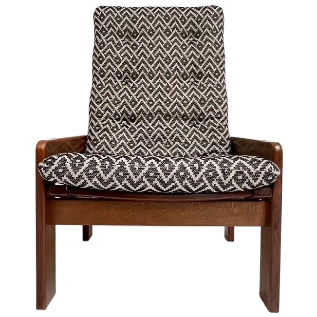 Mid-Century Pastoe Fauteuil Textile Black bij Reliving