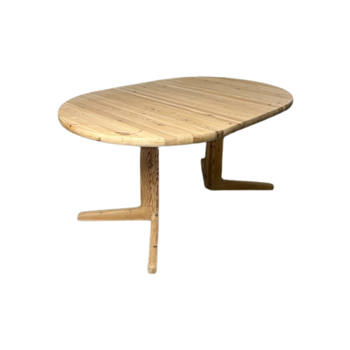 Bekijk Vintage Korup Denmark Ovaal / Ronde Eet Tafel, Uitschuifbaar op ...