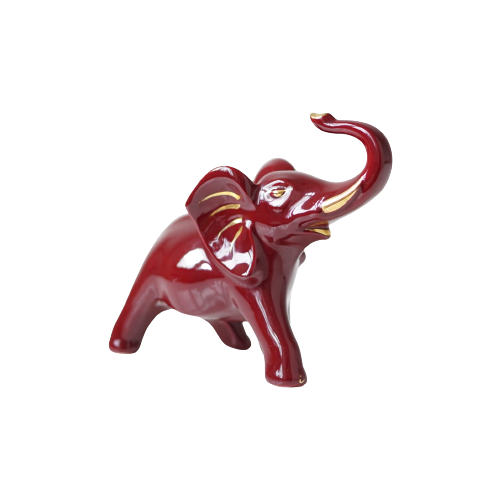 Bekijk Fine Italian Porcelain Elephant Figurine With 24K Gold Paint Oro ...
