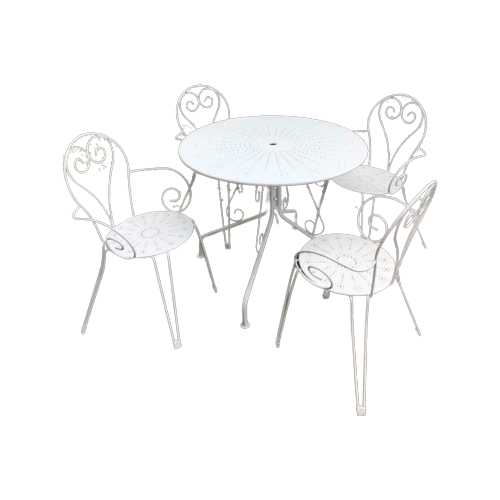 Franse Tuintafel En Stoelen Vintage | Tafel | Klassiek ,| Vintage ...