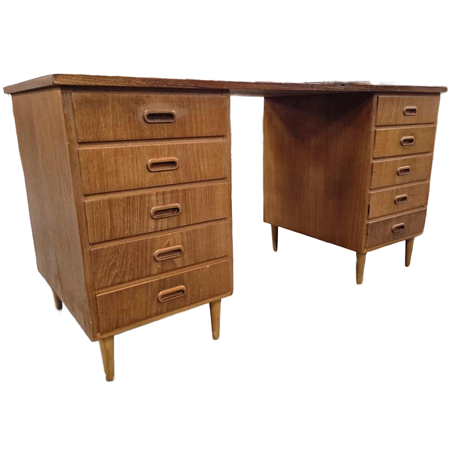 Vintage Bureau Hout Houtkleurig bij Reliving