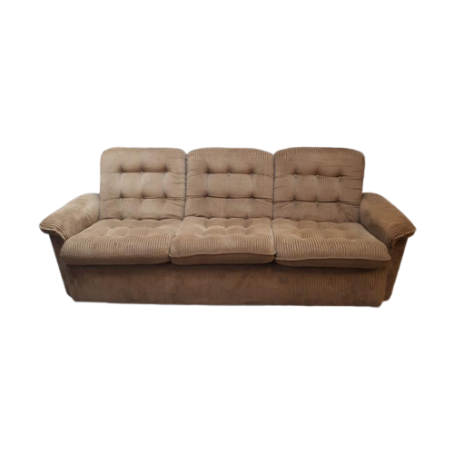 Bekijk 70'S Ribstof Vintage Bank 3 Zits Retro Bank Jaren 70 op Reliving 🤩