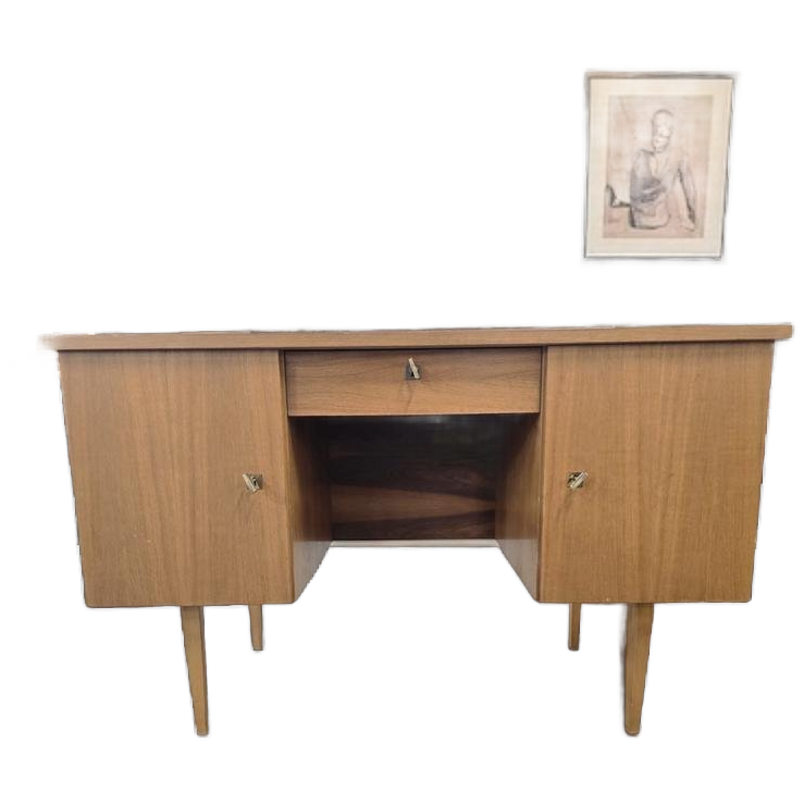 Vintage Bureau Hout Houtkleurig bij Reliving