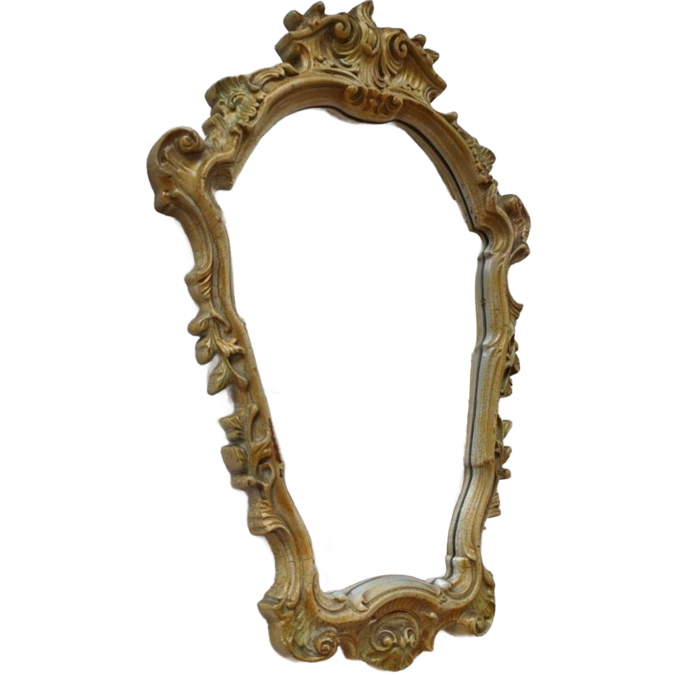 Vintage Spiegel Hout Creme bij Reliving