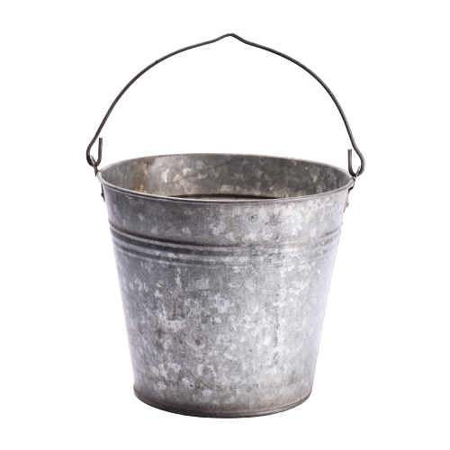 Bekijk Vintage Zinken Teil 30X26 Cm | Oude Emmer | Grote Zinken ...