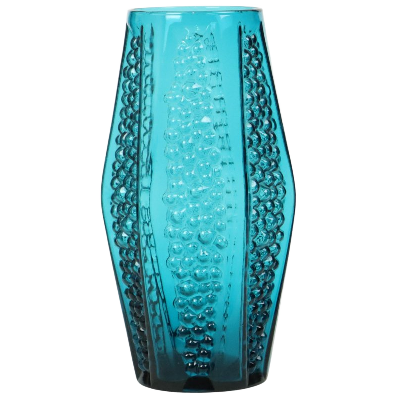 Vintage Vaas Glass Blue bij Reliving