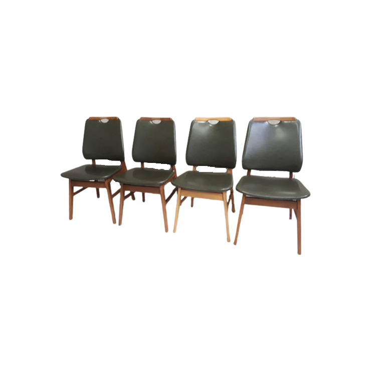 Set Van 4 Vintage Stoelen Jaren 60 Retro Stoelen | Eetkamerstoel ...