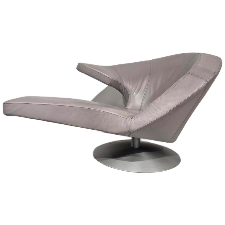 Leolux Fauteuil Leather Gray bij Reliving