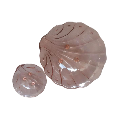 Bekijk 2 Roze Persglas Schalen Schelp op Reliving 🤩