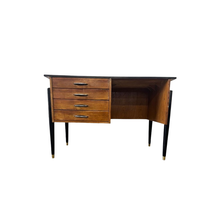 Vintage Bureau Hout Houtkleurig bij Reliving