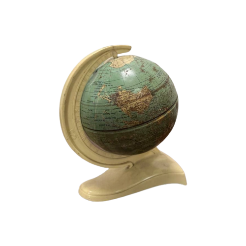 Vintage Blikken Mini Globe / Aardbol | Wereldbol | Vintage | Reliving