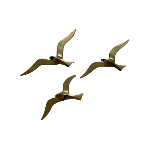 Set Van Drie Messing Zwaluwen Zwaluw Vogels Vogel Koper | Beeldje ...