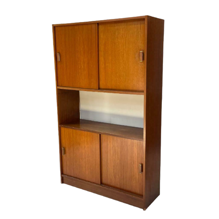 Vintage Wandkast Teak Fineer Compact Model Jaren 60 | Kast | Vintage ...