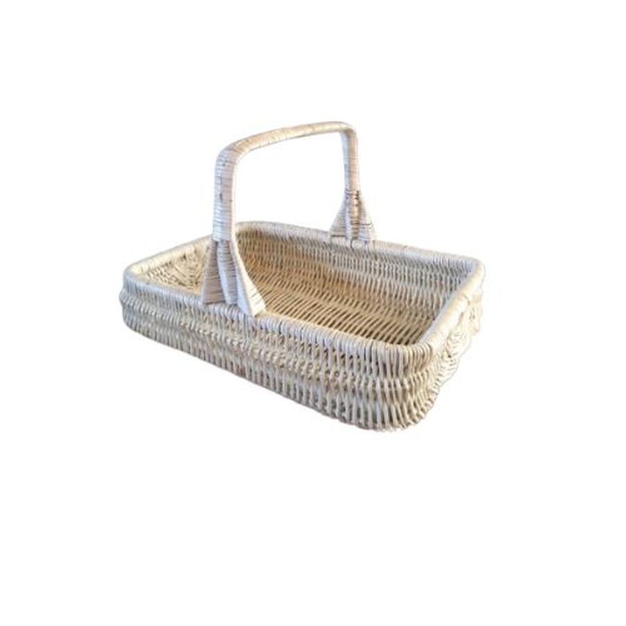 Bekijk Vintage Riet Rotan Mand Magazine Mand op Reliving