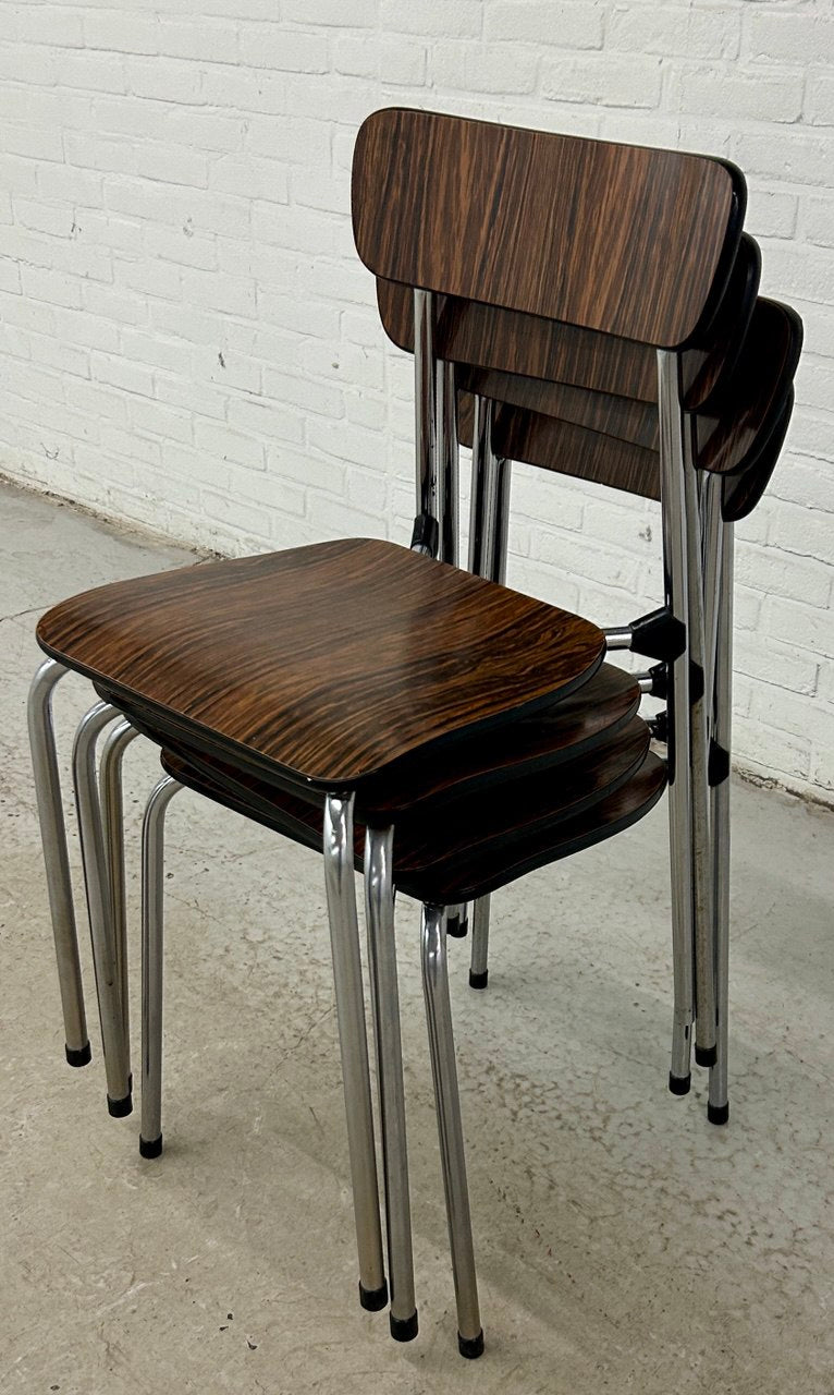Vintage Eettafel Formica Brown bij Reliving