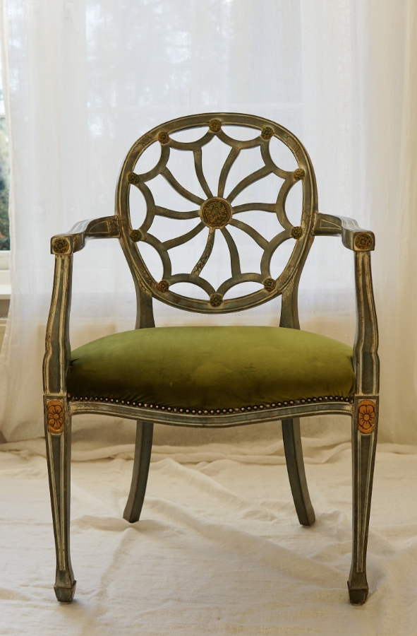 Bekijk Hepplewhite Spider Back Arm Chair op Reliving