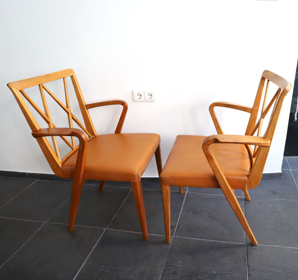 Bekijk 2-Set Prachtige Vintage Design Stoelen Van Patijn, Jaren '50 op ...