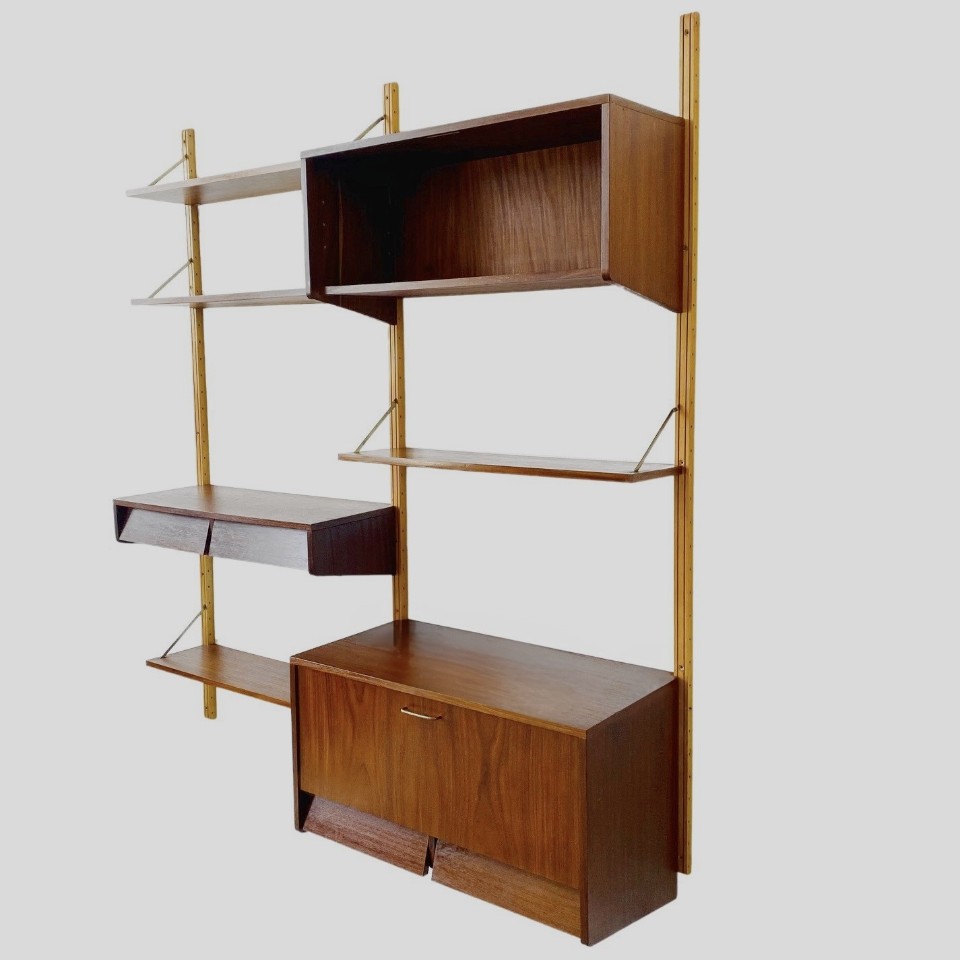 Bekijk Mid-Century Deens Design Wandmeubel Vintage Teak Wandsysteem ...