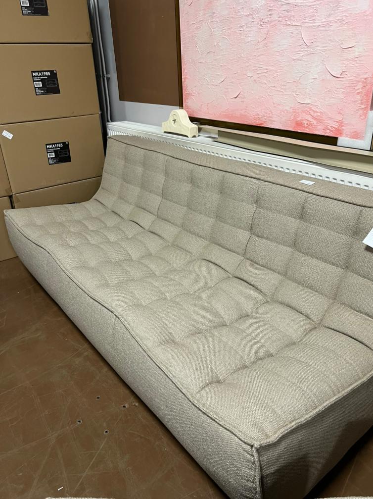 Ethnicraft 2-Zitsbank van stof met hoge korting bij Reliving