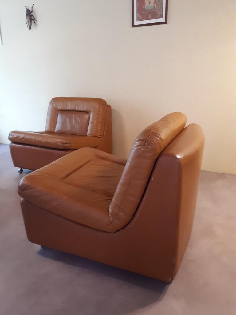 Bekijk * 70'S Leren Modulaire 3 Zits Bank Retro Bank Elementen Bank op ...