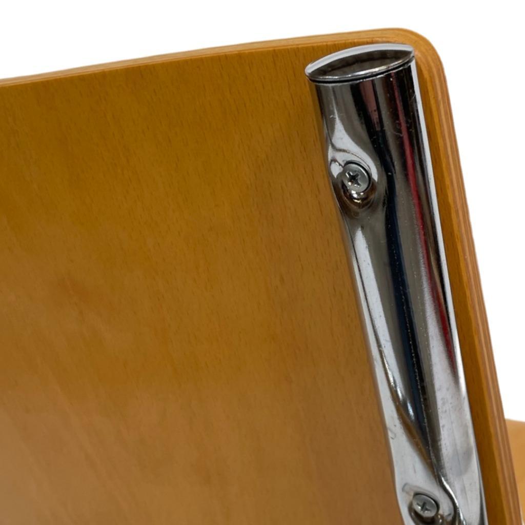 Bekijk Vintage Set Van Vier Buisframe Stoelen Hout Jaren 80 Design ...