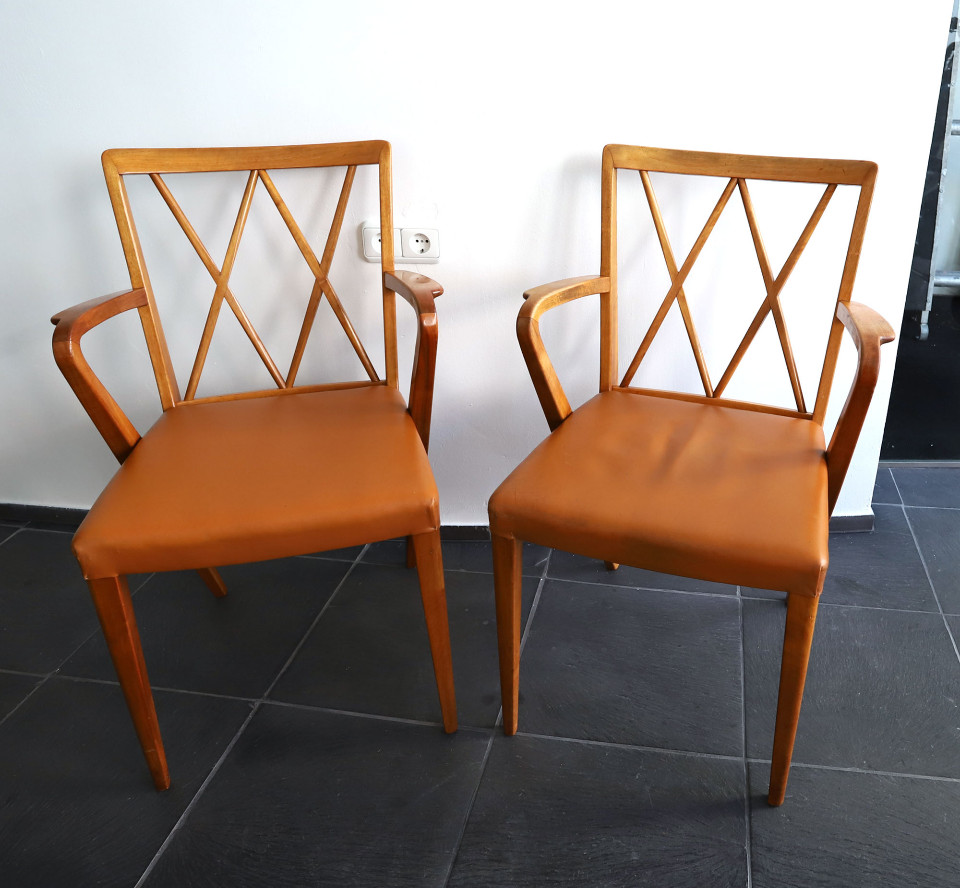 Bekijk 2-Set Prachtige Vintage Design Stoelen Van Patijn, Jaren '50 op ...