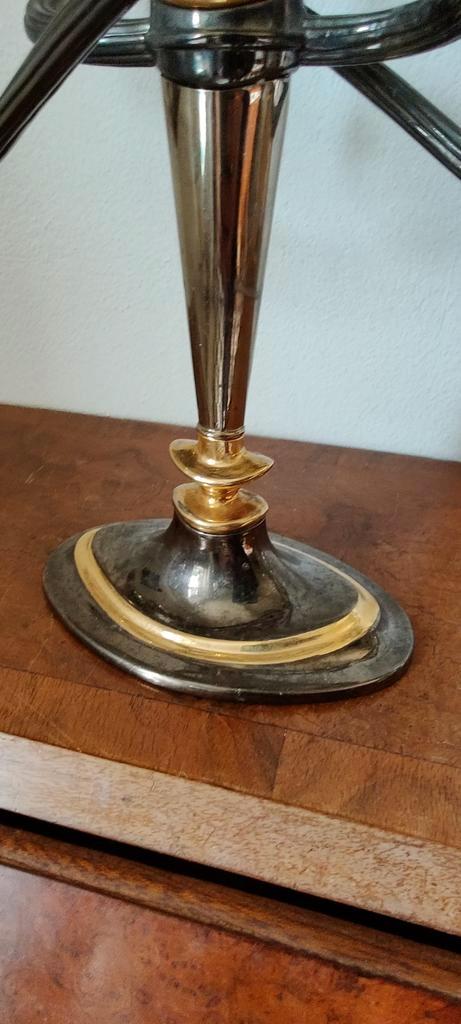 Bekijk Paar Vergulde Kandelaars 5 Armig Draaibaar Vintage op Reliving