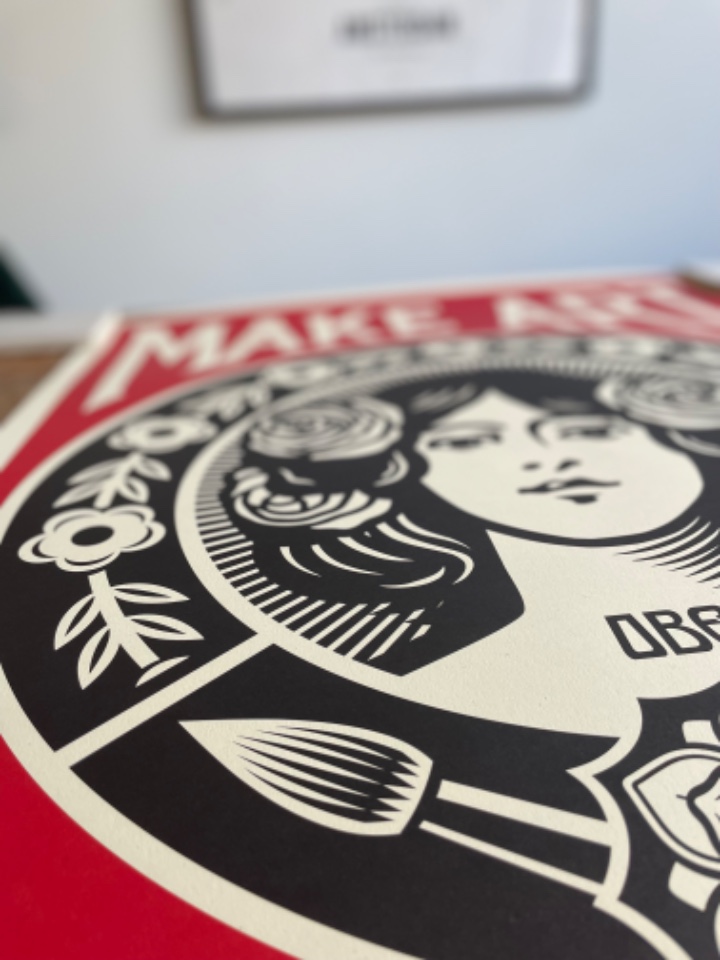 Bekijk Shepard Fairey Obey, Make Art Not War, Signed And Dated By ...