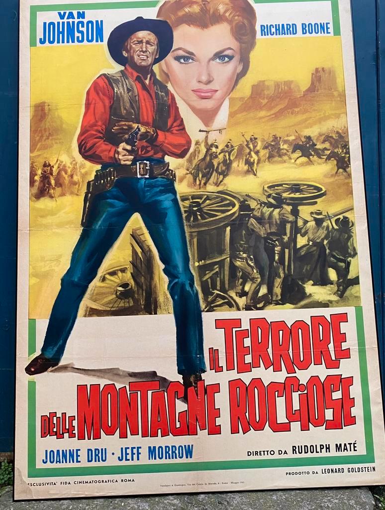 Bekijk Grote Vintage Filmposter In Lijst Western Cowboy Film 1962 op ...