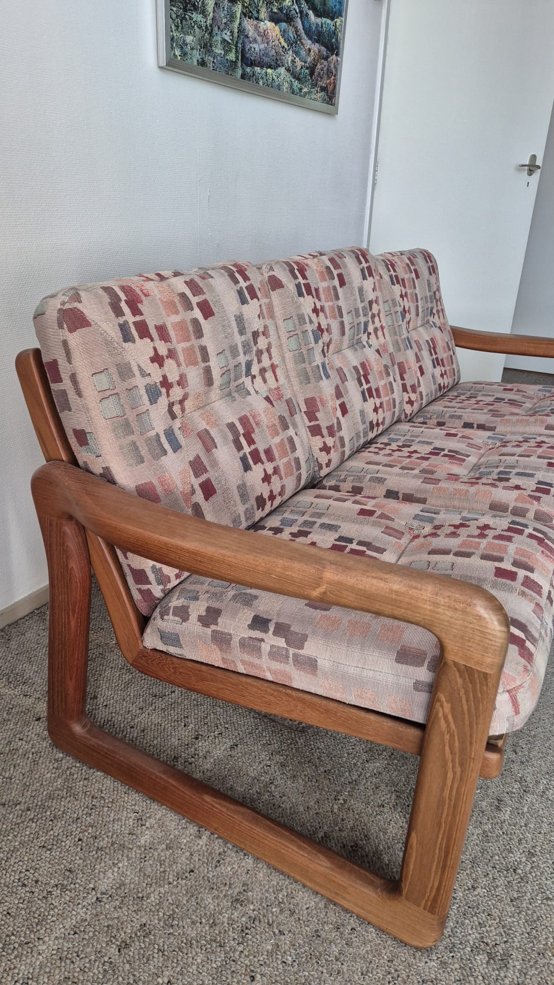 3-Zitsbank Teak Brown bij Reliving