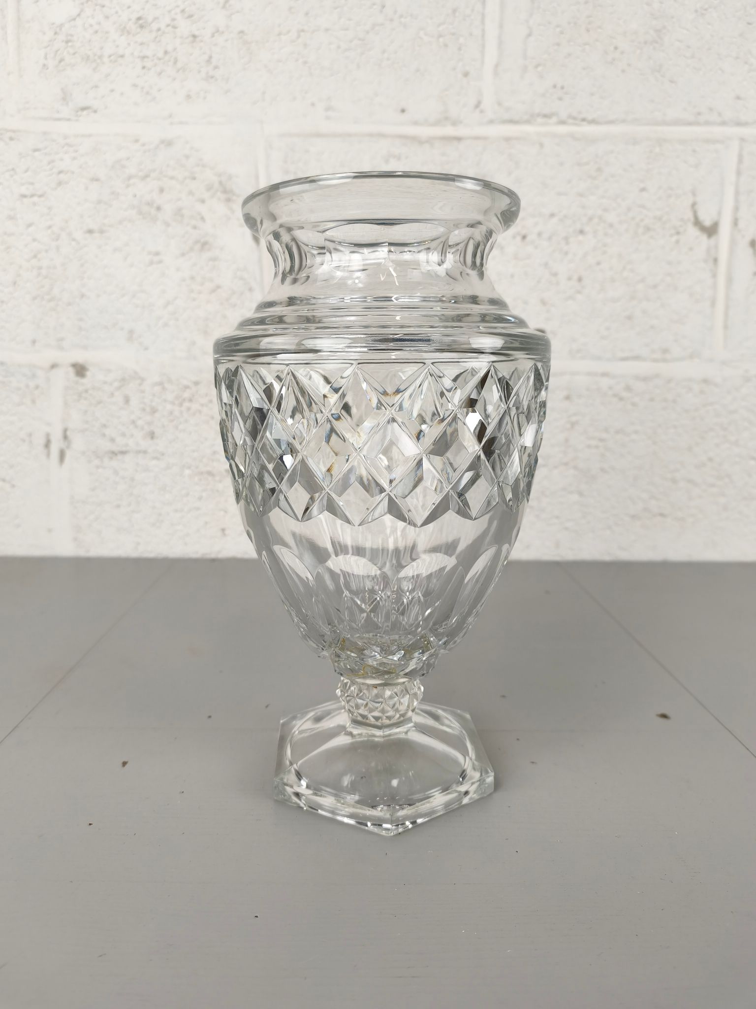 Val Saint Lambert Vaas Kristal Transparent bij Reliving