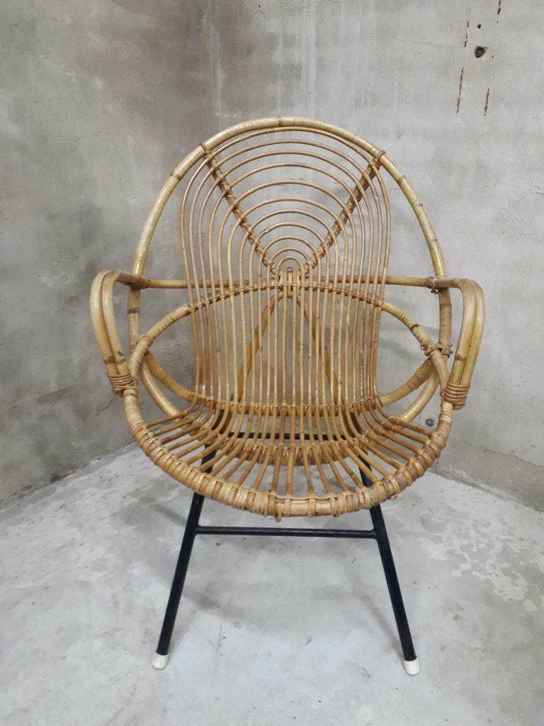 Bekijk Rohé Volwassen Rotan Stoel Bamboe Stoel Vintage Stoeltje op Reliving