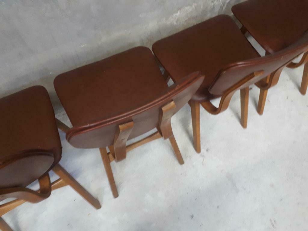 Bekijk 4 Vintage Stoelen 5 Retro Stoelen Louis Van Teeffelen Stijl op ...
