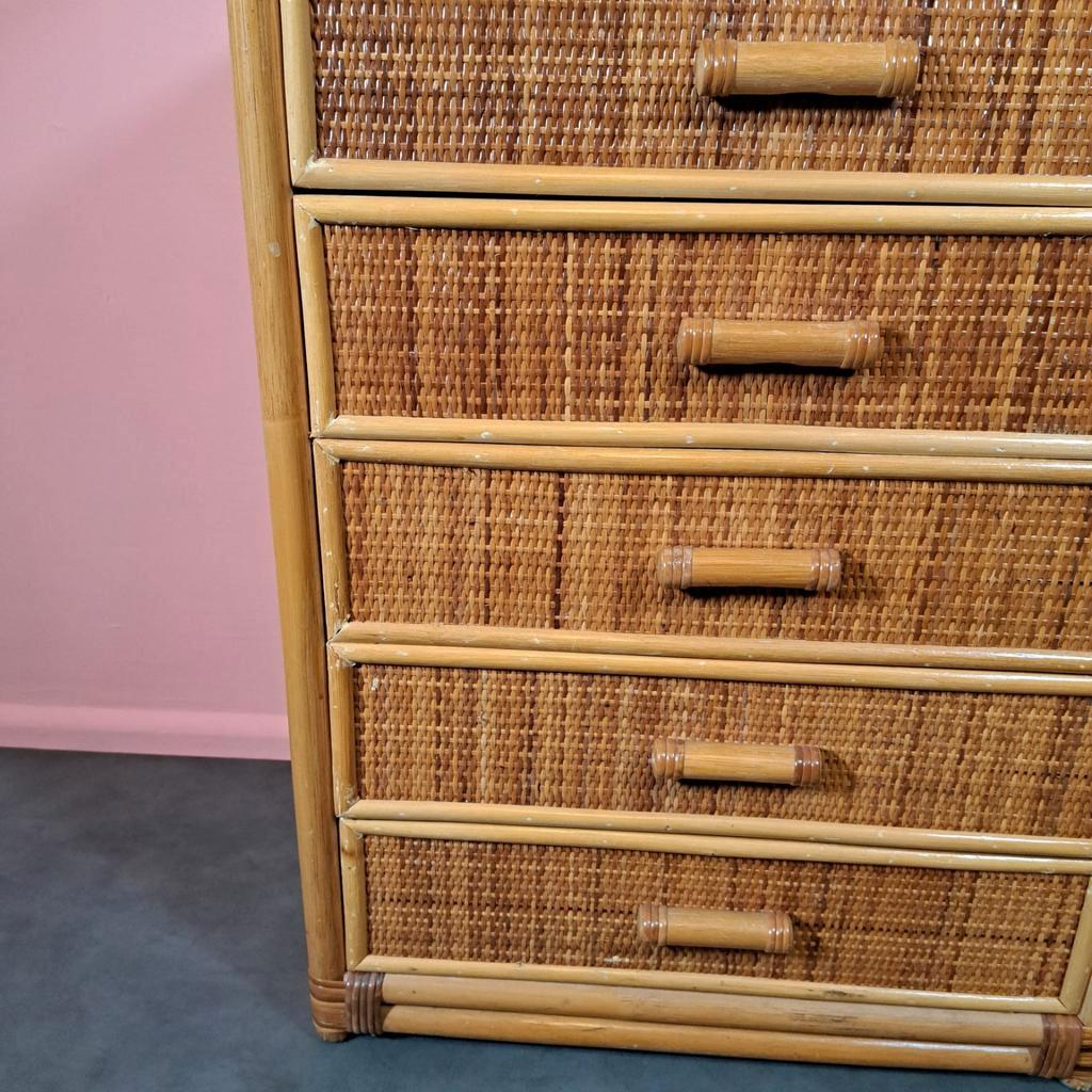 Bekijk Rotan Boho Kast Vintage 5 Laden op Reliving 🤩