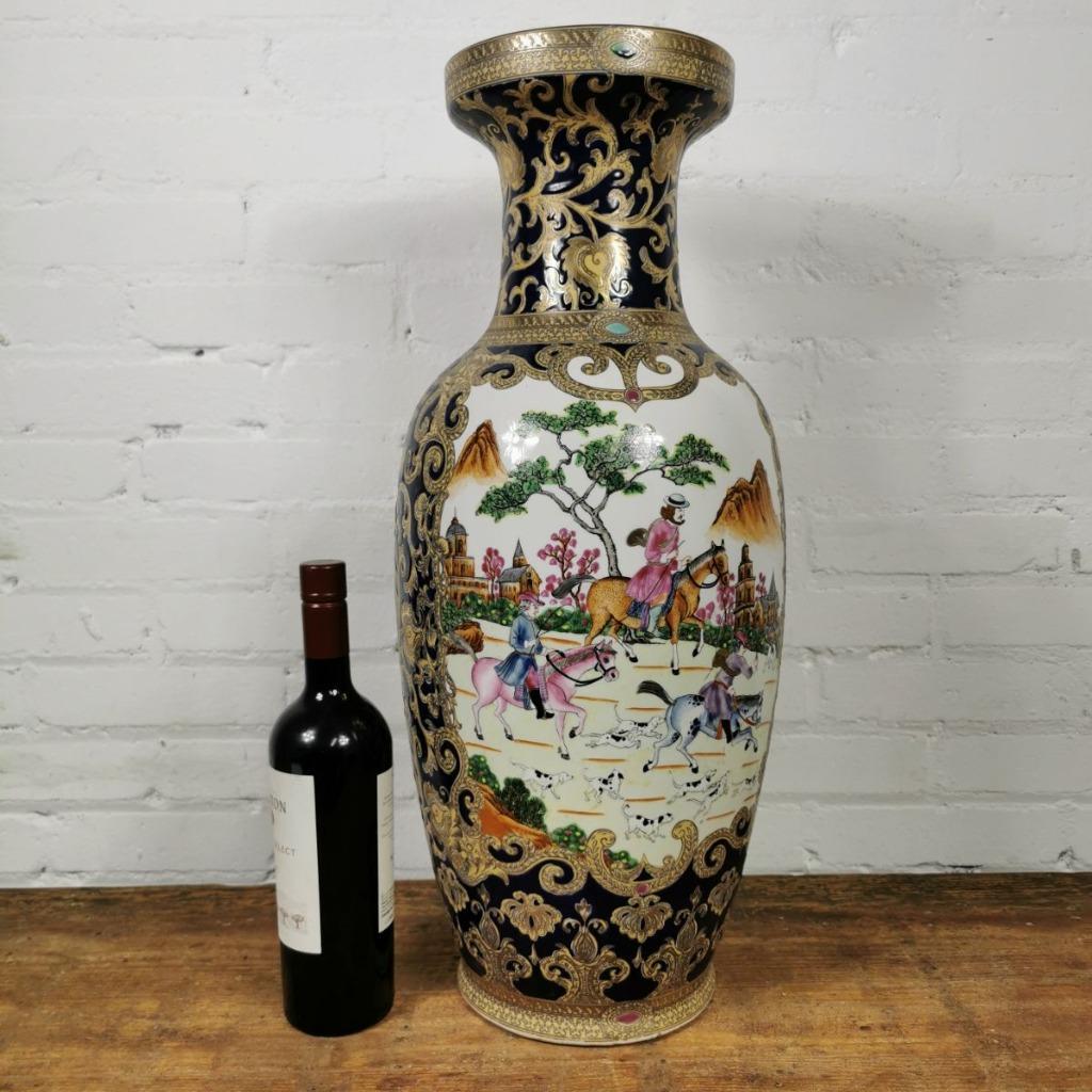 Bekijk Grote Vintage Porseleinen Chinese Vaas, Oosterse Vaas op Reliving
