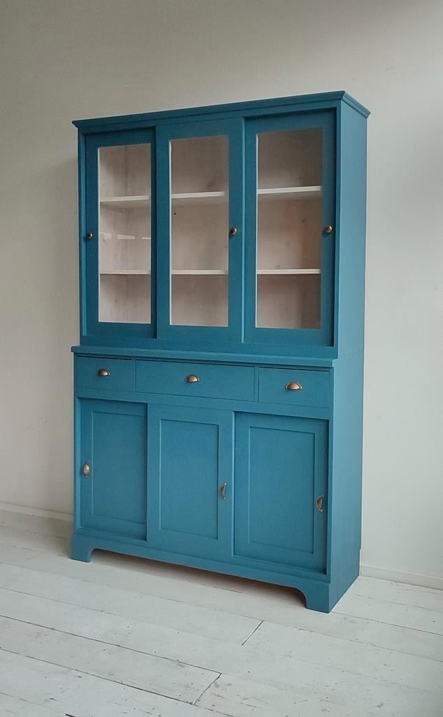 Bekijk Blauwe Buffetkast, Blauwe Vitrinekast op Reliving