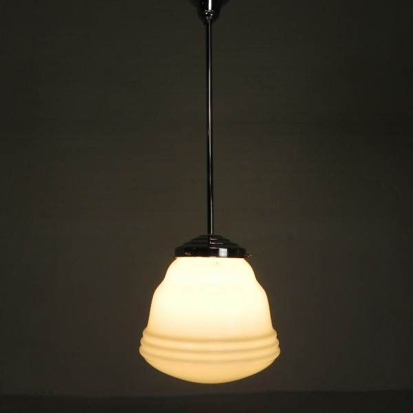 Val Saint Lambert Hanglamp Glass Silver-coloured bij Reliving